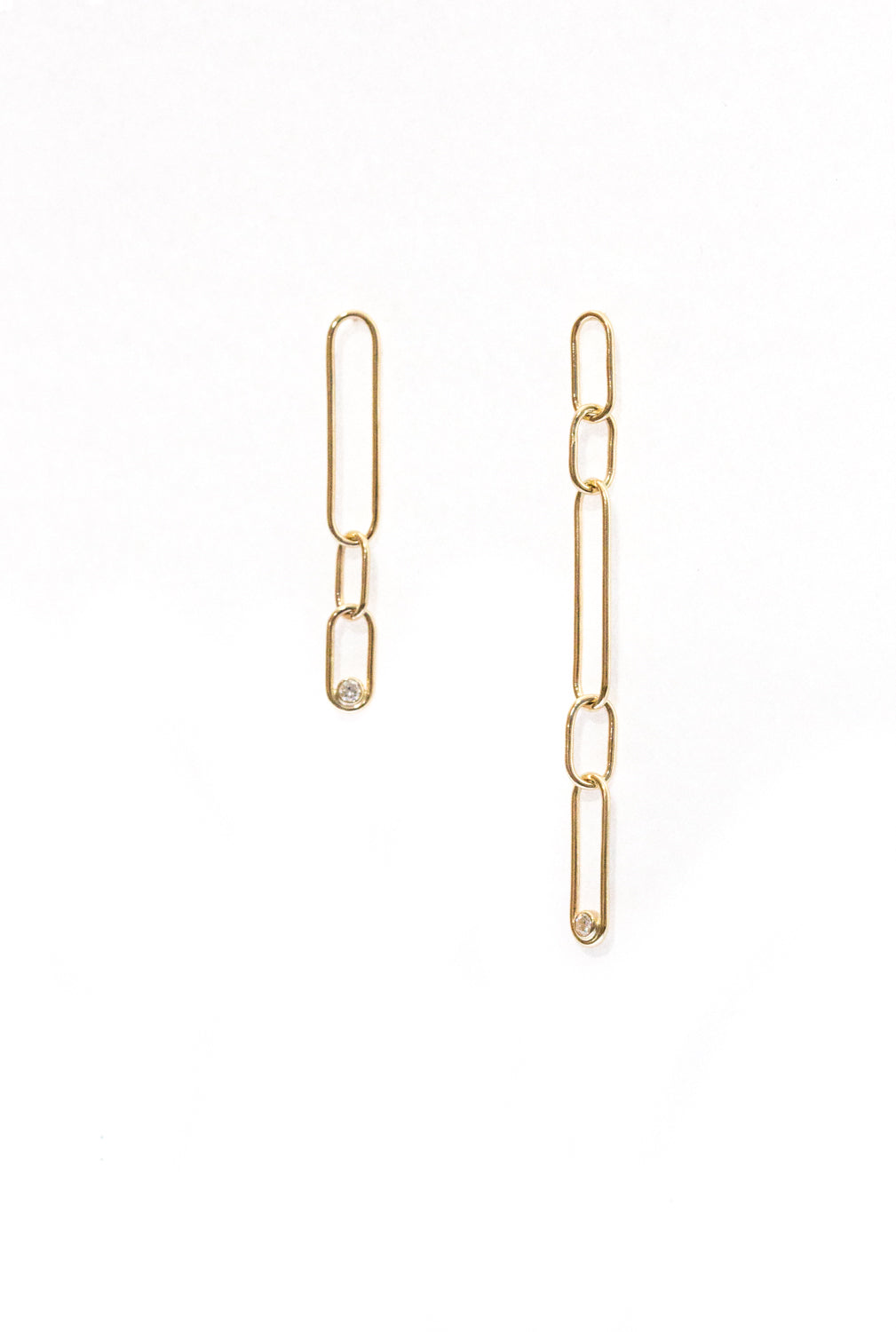 Link Drop Earrings in 14k gold | Viviré Jewelry